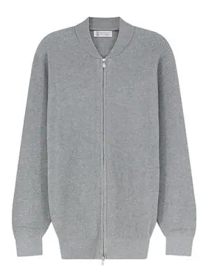 Brunello Cucinelli Brunello Cucinelli Men Ribbed Cotton Cardigan Multicolor