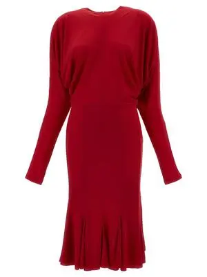 Jacquemus Abito Midi La Robe Losange Red