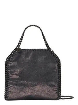 Stella McCartney Borsa Falabella Mini Tote Eco Shiny Dotted Chamois - Blu