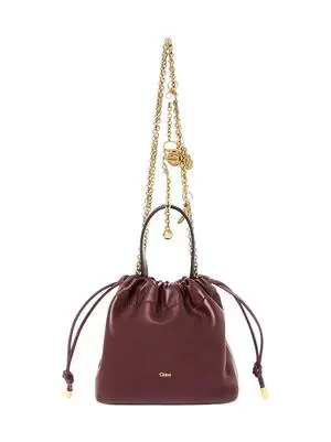 Chloé Bordeaux Nappa Handbag With Gold Metal Details - Multicolor