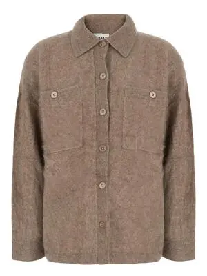 P.a.r.o.s.h Beige Sweater With Classic Collar And Patch Pockets In Wool And Yak For - Multicolor