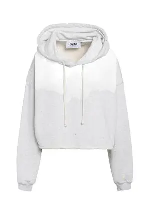 GOLDEN GOOSE Star Sweatshirt With Crystal Embroidery In Grey Cotton - Gray