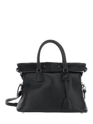 MAISON MARGIELA Black Crossbody Bag With Adjustable And Removable Strap And Four Stitches Detail On The Back In Leather For - Multicolor