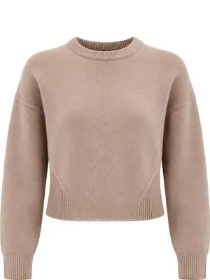 Alaïa Cinched Cashmere Knit Sweater - Neutral