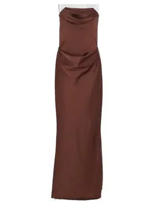ROTATE BY BIRGER CHRISTENSEN Rotate Women Abito Lungo Con Corpetto Brown