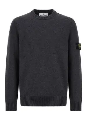 Stone Island Maglia Con Patch Logo - Gray