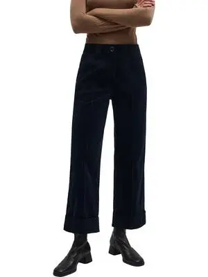 ME+EM Straight Crop Pant Navy
