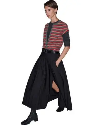 ME+EM Pleated Maxi Skirt - Charcoal