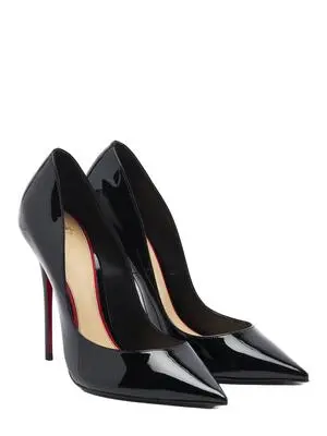 CHRISTIAN LOUBOUTIN La Pigalle Patent Leather Pumps - Black