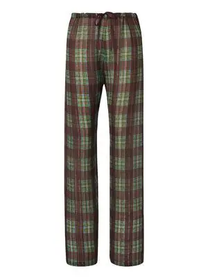 Dries Van Noten Plaid Wide-leg Pants - Multicoloured