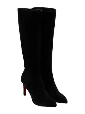 CHRISTIAN LOUBOUTIN Fannylove Suede Knee-high Boots - Black