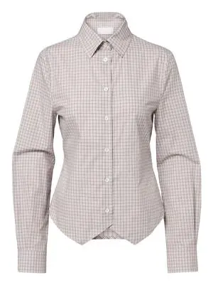 MAISON MARGIELA Checked Cotton Shirt - Grey