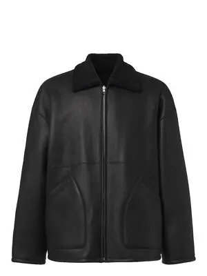 Auralee Reversible Shearling Jacket - Black