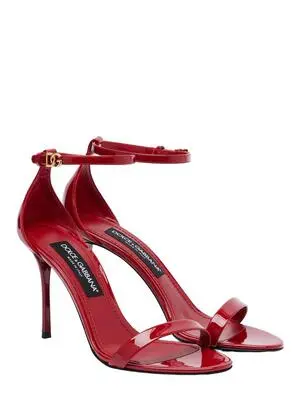 Dolce & Gabbana Dg Patent Leather Sandals - Red