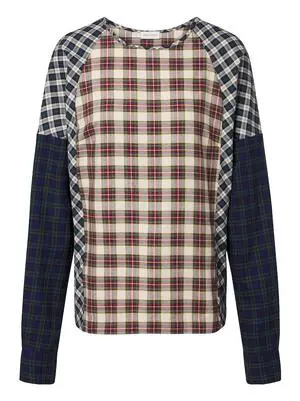 Dries Van Noten Checked Cotton Flannel Top - Multicoloured