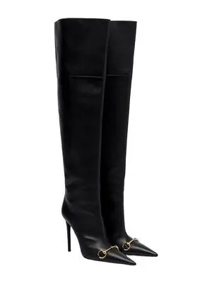 Gucci Donna Horsebit Over-the-knee Boots - Black