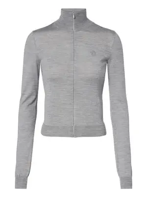 GUCCI Wool And Silk Zip-up Sweater