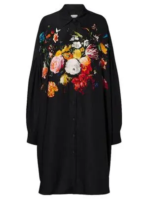 Dries Van Noten Floral Shirt Dress - Multicoloured