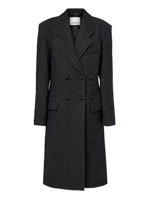 Isabel Marant Étoile Erla Double-breasted Wool And Cotton Coat - Grey