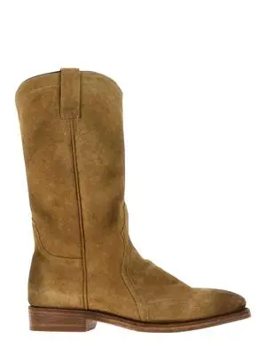JIL SANDER Camel Suede Bruce Boots - Brown