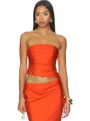 Cult Gaia Krisha Top In Orange - Tangelo
