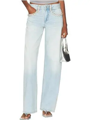 MARIANDREE GAITAN Martha Jeans In Blue - Light Blue