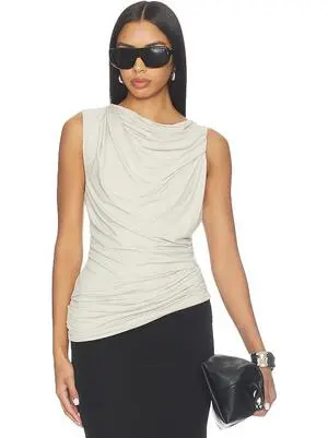ENTIRE STUDIOS Drape Tank In Grey - Stone