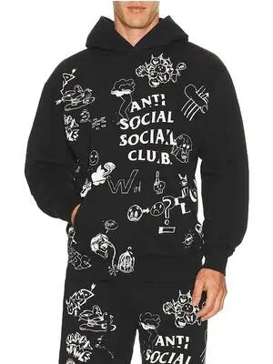 ANTI SOCIAL SOCIAL CLUB Illustrated Hoodie - Black