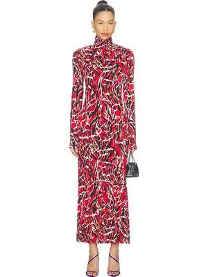 Proenza Schouler White Label Mabel Dress In Red - Red Multi