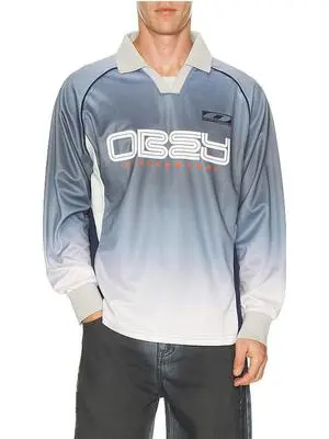 Obey Spectrum 89 Long Sleeve Jersey In Blue - Navy Gradient