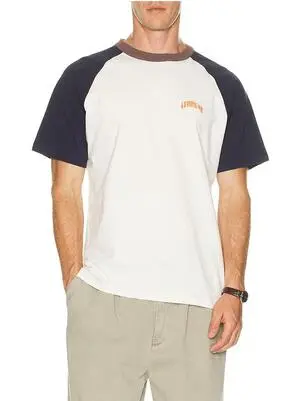 EDMMOND STUDIOS Home Run Tee In White - Plain Off White