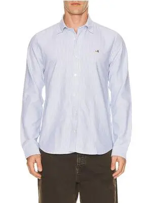 EDMMOND STUDIOS Edmmond Studios Duck Striped Shirt In Blue. Plain Light Blue