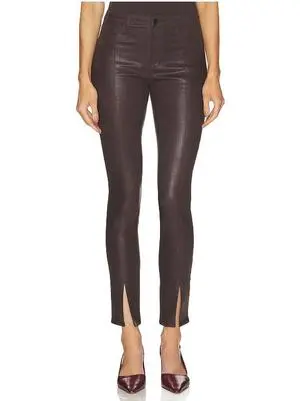 L'Agence Jyothi Split Ankle Pant In Brown - Dark Java Coated