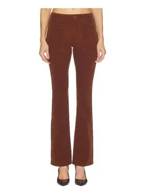 L'Agence Sophie Slim Straight Pant In Brown - Java Java