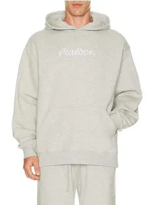 MALBON Fesque Hoodie In Grey - Heather Grey
