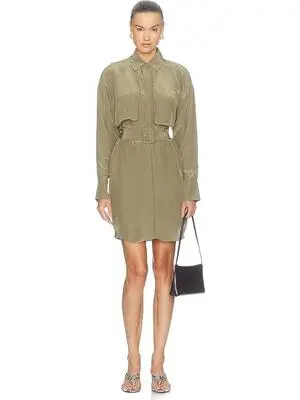 Veronica Beard Darlis Tunic Dress In Olive - Pale Olive