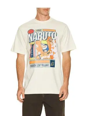 BIOWORLD Naruto Hidden Leaf Village Tee In Cream - Natural