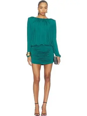 Amanda Uprichard Martha Dress In Teal - Malachite