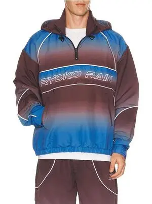 RYOKO RAIN Gradient Track Jacket In Blue - Navy