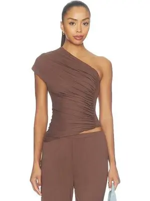 MADISON THE LABEL Veya Top - Chocolate