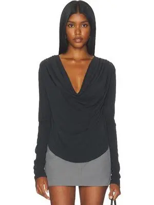 Free People Jane Long Sleeve Top - Black