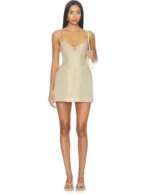 CAMILA COELHO Delfina Mini Dress - Beige