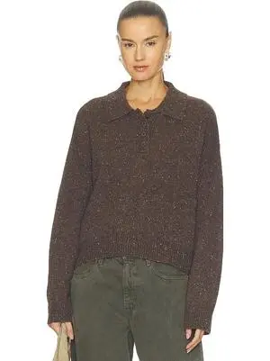 VIR VITA Frida Cashmere Polo In Brown - Oak