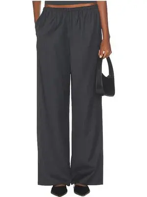 VIR VITA Joanna Wool Trouser In Black - Anthracite