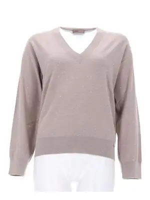 Herno Maglia Con Scollo A V - Cream