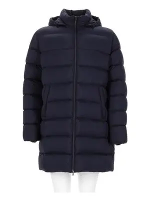 Herno Cappotto Imbottito Con Cappuccio - Blue