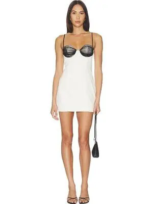 AUTEUR Petra Draped Cup Slip Dress In Cream - Egret