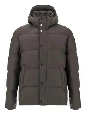 PAUL & SHARK Down Jacket With Leather Details