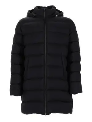 Herno Cappotto Imbottito Con Cappuccio - Black