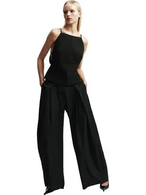 BARDOT ARELIA HIGH NECK TOP BLACK